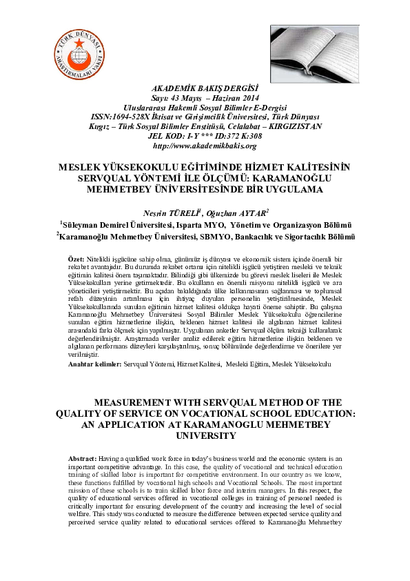 (PDF) Servqual Method