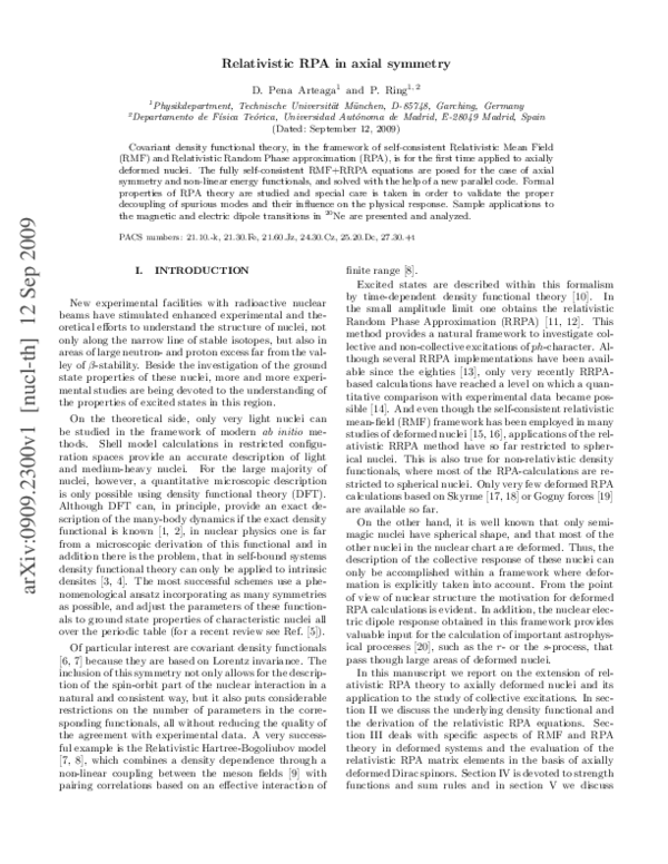 (PDF) Relativistic random-phase approximation in axial symmetry