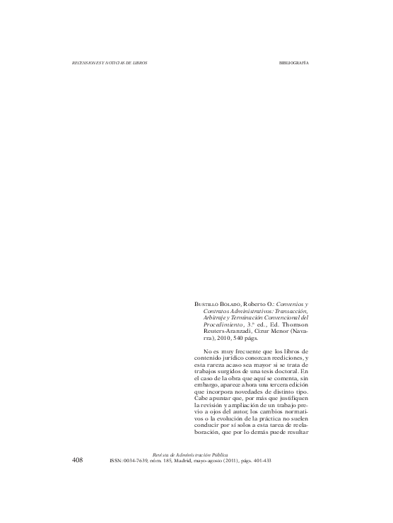 (PDF) Recensión de "Convenios y contratos administrativos: transacción ...