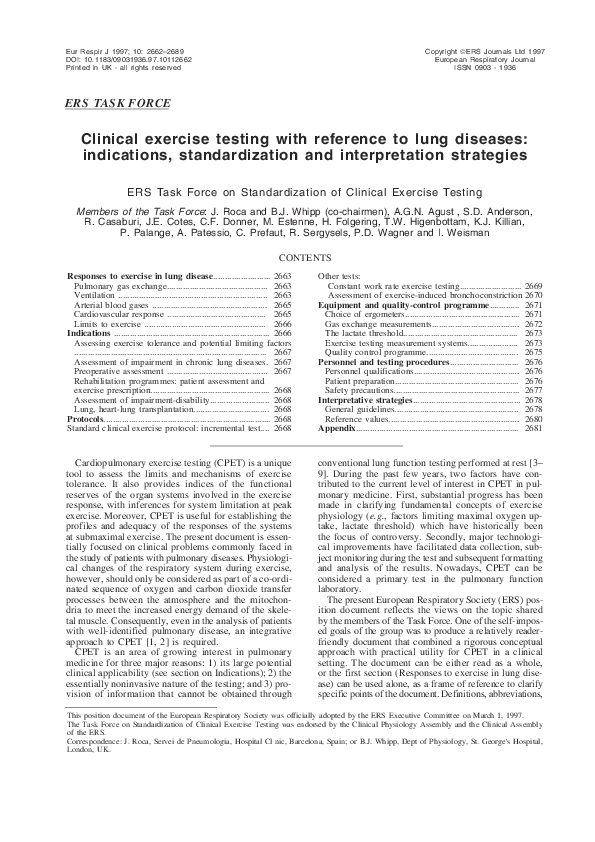 (PDF) Clinical exercise testing with reference to lung diseases ...