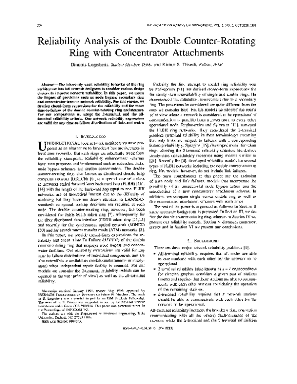(PDF) Reliability analysis of the double counter-rotating ring with ...