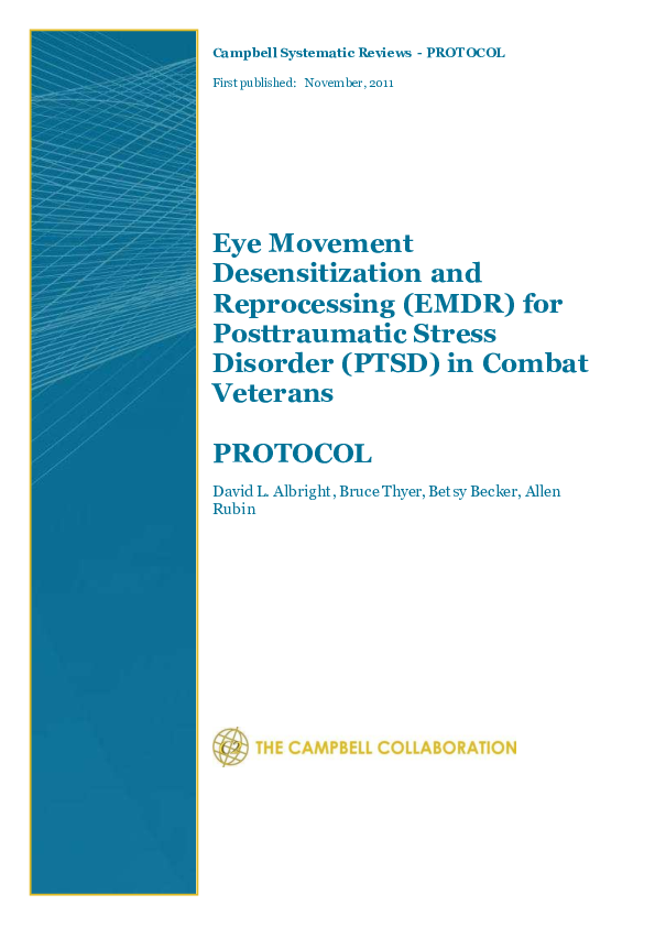 (PDF) Eye movement desensitization and reprocessing (EMDR) for ...