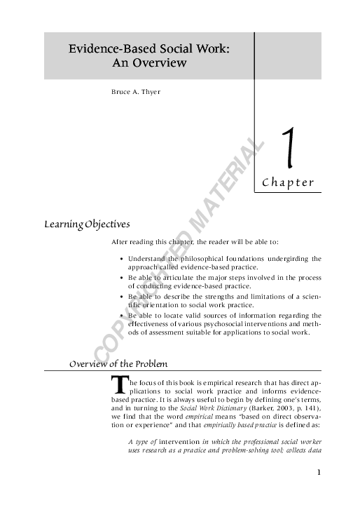(PDF) Evidence-Based Social Work: An Overview