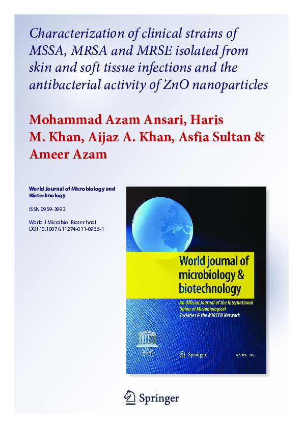 (PDF) Characterization of clinical strains of MSSA, MRSA and MRSE ...