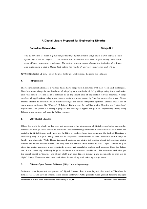 (PDF) A Digital Library Proposal for Engineering Libraries