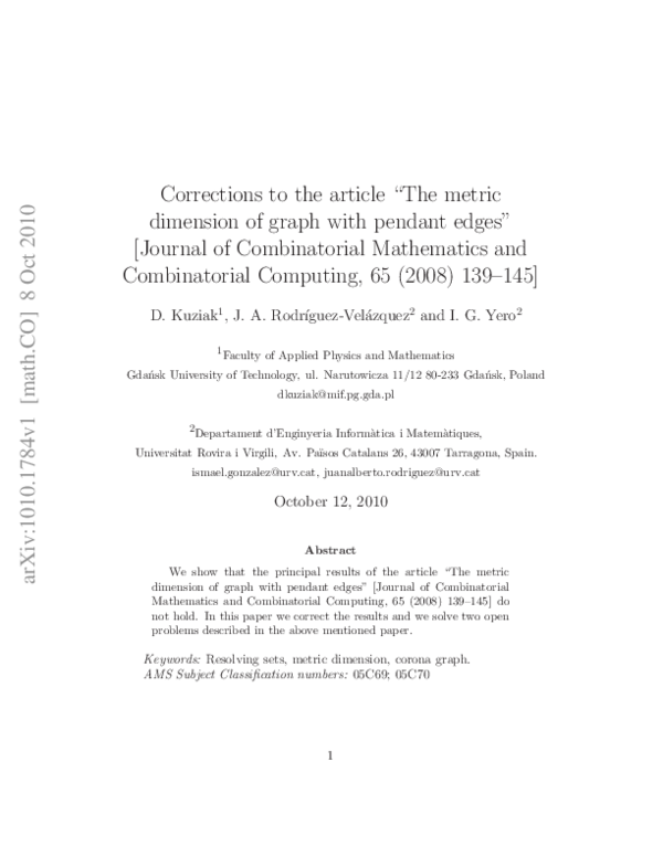 (PDF) Corrections to the article