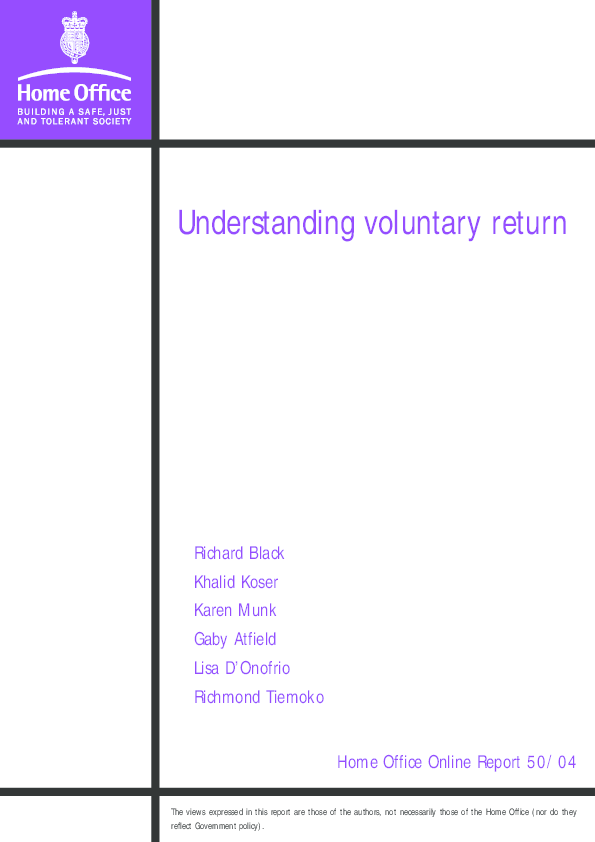 (PDF) Understanding Voluntary Return