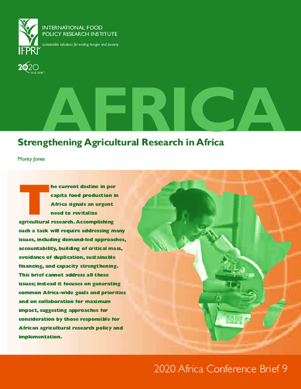 (PDF) Strengthening Agricultural Research in Africa