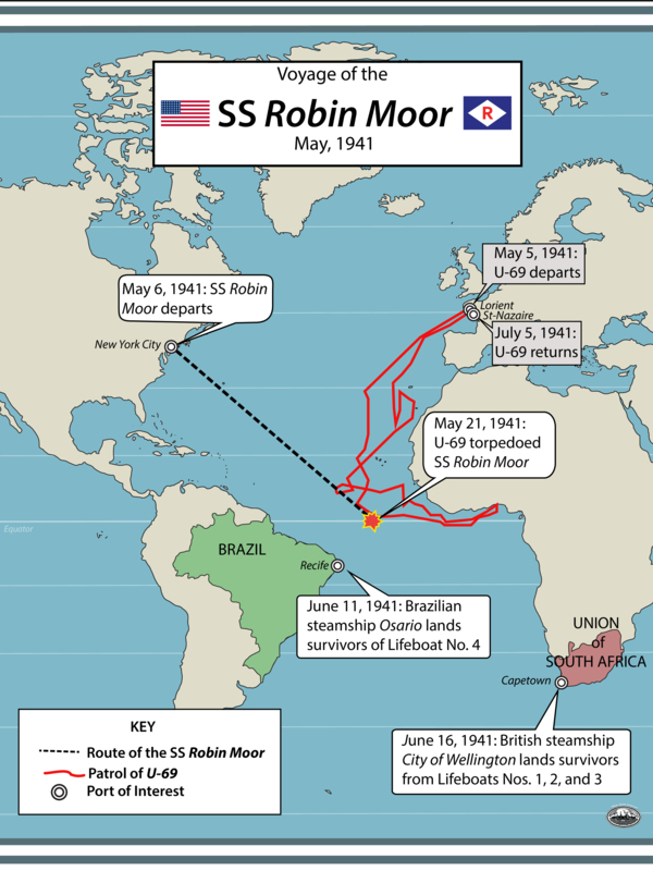 (PDF) Sinking of SS Robin Moor Map large