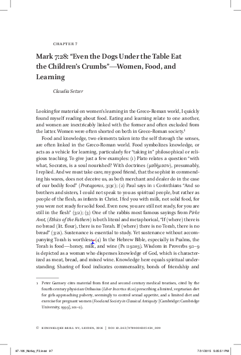 (PDF) Mark 7:28: "Even the Dogs Under the Table Eat the Children's ...