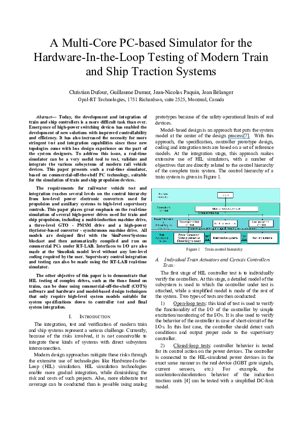 (PDF) A multi-core pc-based simulator for the hardware-in-the-loop ...