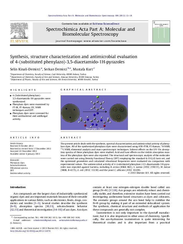 (PDF) Synthesis, structure characterization and antimicrobial evaluation of 4-(substituted ...