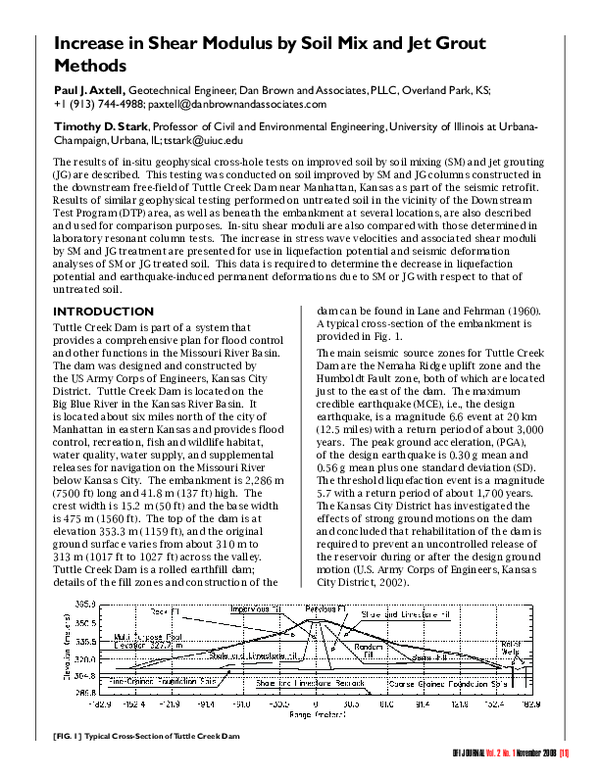 (PDF) Increase in Shear Modulus by Soil Mix and Jet grout Methods