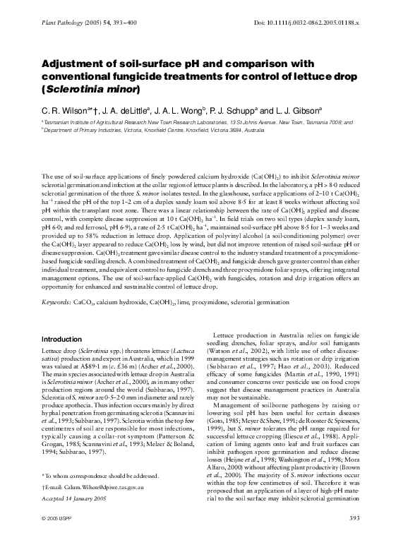 (PDF) Adjustment of soil-surface pH and comparison with conventional fungicide treatments for ...