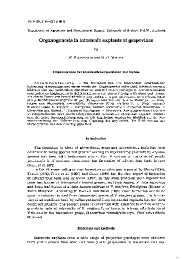 (PDF) Organogenesis in internode explants of grapevines