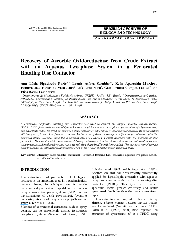 (PDF) Hydrodynamics and mass transfer in aqueous two-phase protein ...