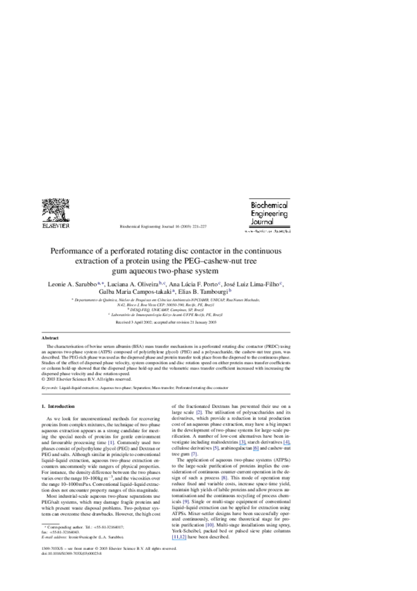 (PDF) Performance of a perforated rotating disc contactor in the ...