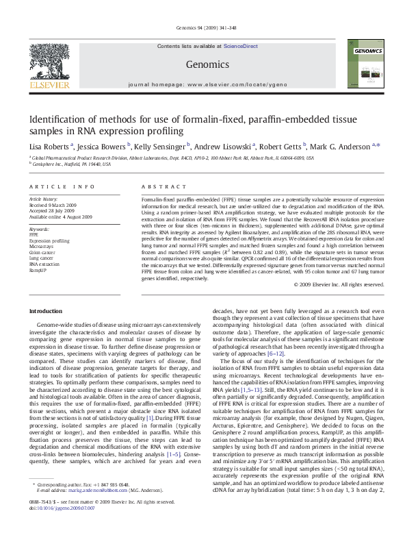 Pdf Evaluation Of Dna Isolation And Amplification From Various Organs