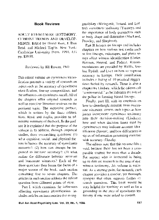 (PDF) The Psychiatrist in the Courtroom: Selected Papers of Bernard L ...