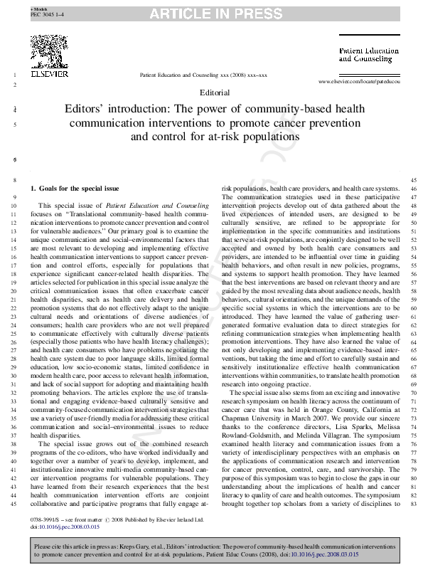 (PDF) The power of community-based health communication interventions ...