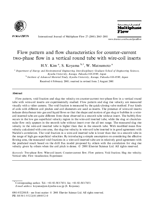 (PDF) Flow pattern and flow characteristics for counter-current two ...