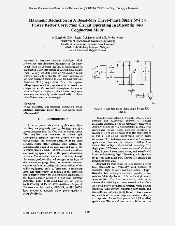 (PDF) Harmonic reduction in a boost-star three-phase single switch power factor correction ...