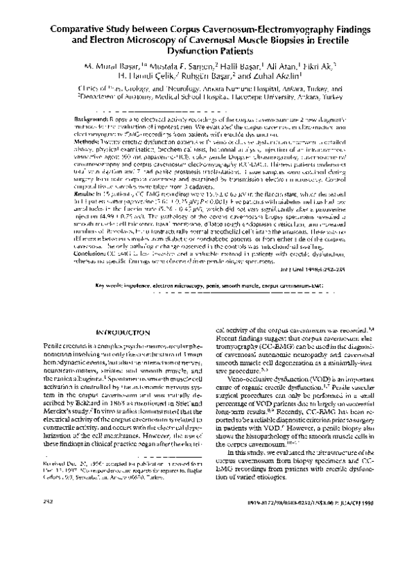 (PDF) Comparative Study between Corpus Cavernosum-Electromyography ...