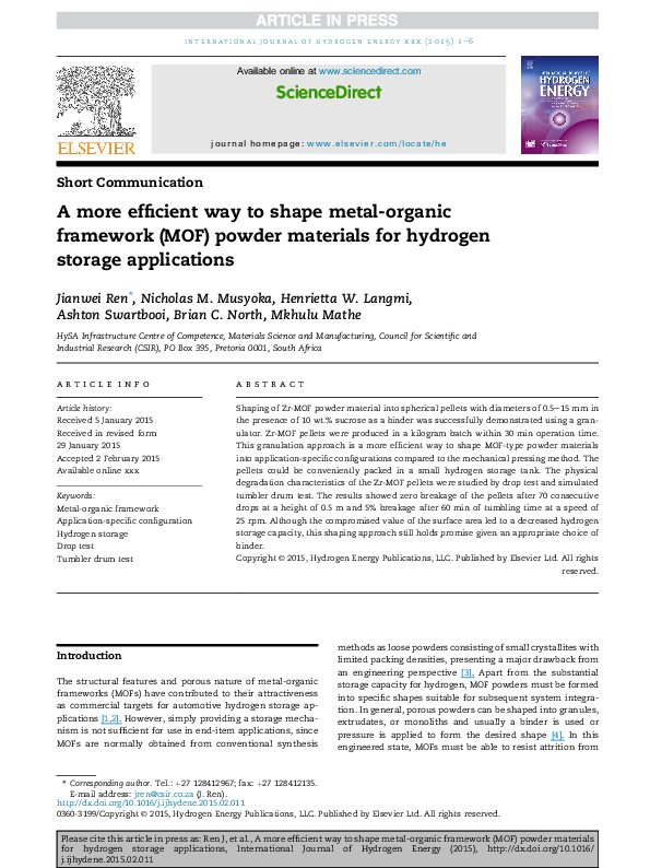 (PDF) A more efficient way to shape metal-organic framework (MOF ...
