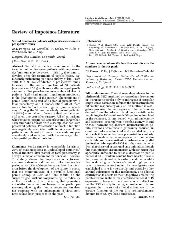 (PDF) Prevalence and Impact of Incontinence and Impotence following ...