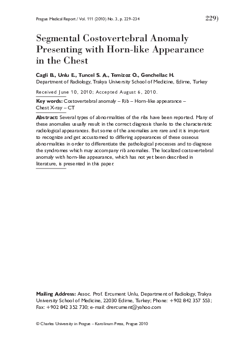 (PDF) Segmental costovertebral anomaly presenting with horn-like ...