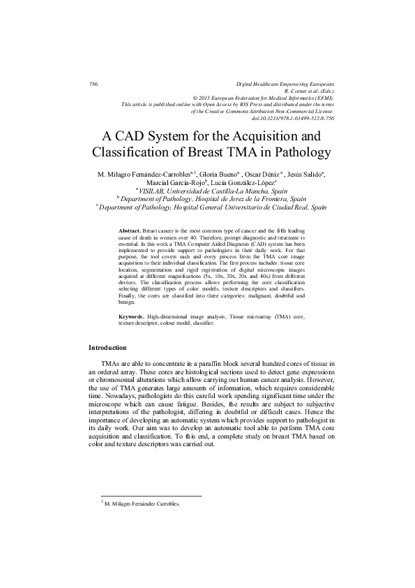 (PDF) A CAD System for the Acquisition and Classification of Breast TMA ...