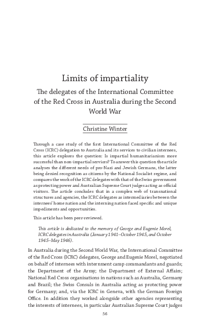 (PDF) Limits of impartiality The delegates of the International ...
