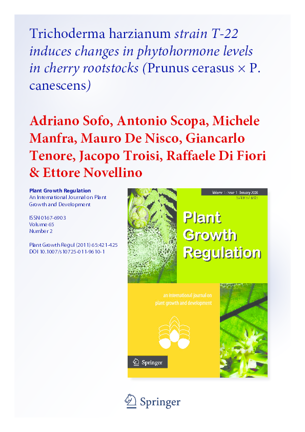 (PDF) Trichoderma harzianum strain T-22 induces changes in phytohormone levels in cherry ...