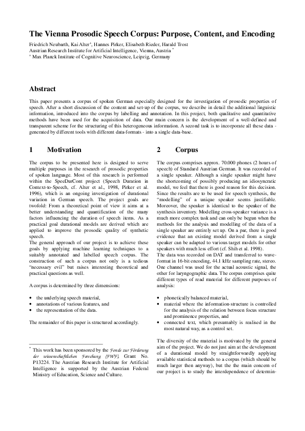 structure de la question de corpus