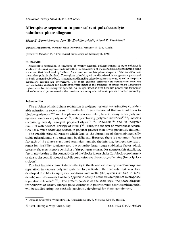 (PDF) Microphase separation in poor-solvent polyelectrolyte solutions ...