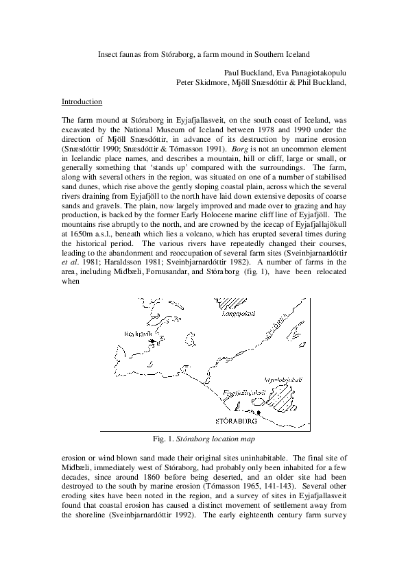 (PDF) Insect faunas from Stóraborg, a farm mound in Southern Iceland ...