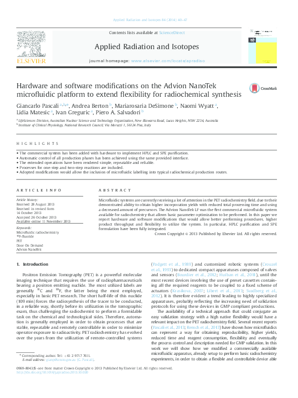 (PDF) Hardware and software modifications on the Advion NanoTek ...