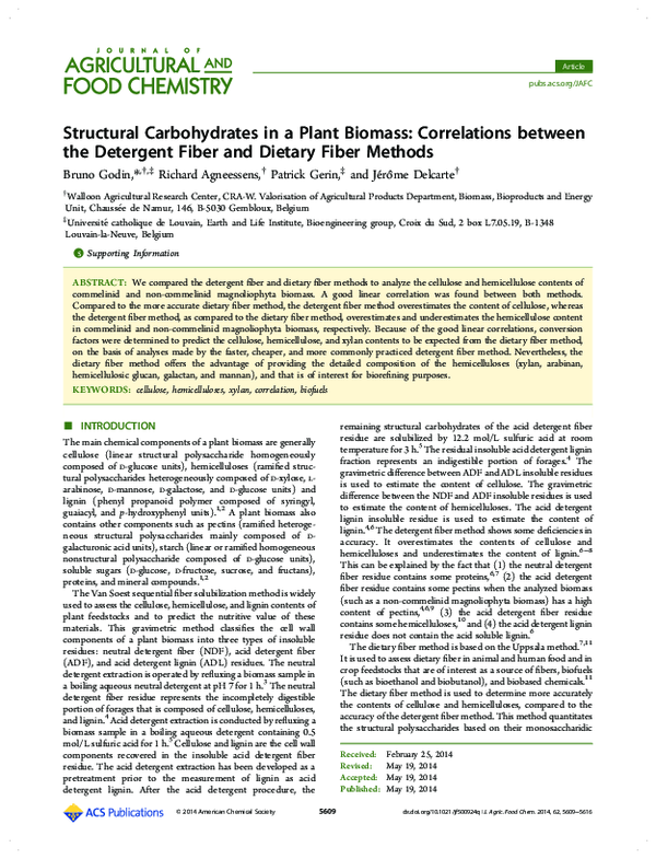 (PDF) Structural Carbohydrates in a Plant Biomass: Correlations between ...