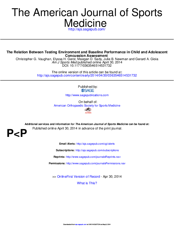 (PDF) The Relation Between Testing Environment and Baseline Performance ...