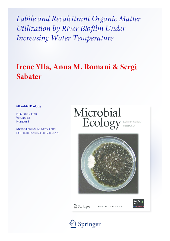 (PDF) Labile and Recalcitrant Organic Matter Utilization by River ...