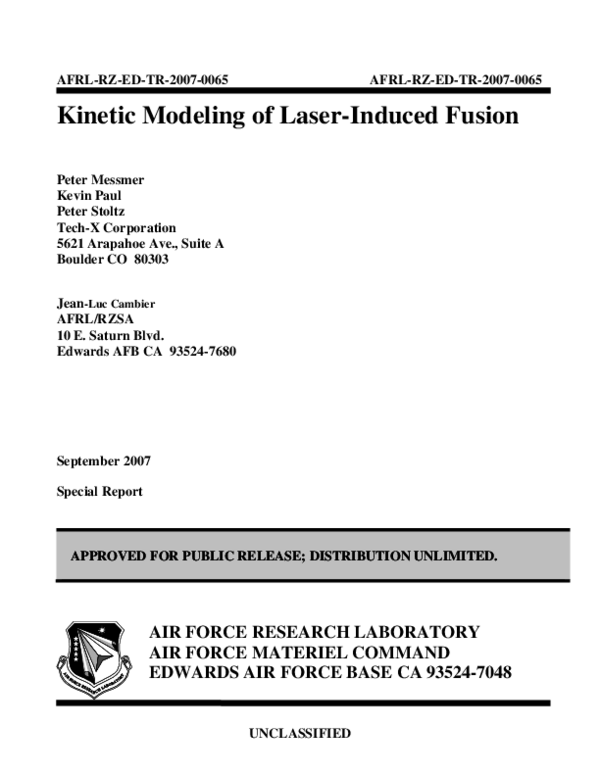 (PDF) Simulation of Laser Induced Nuclear Reactions | K. Ledingham ...