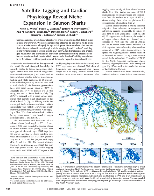 (PDF) Satellite Tagging and Cardiac Physiology Reveal Niche Expansion ...