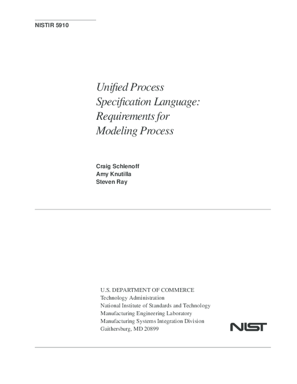 (PDF) Unified process specification language: Requirements for modeling process | Craig ...