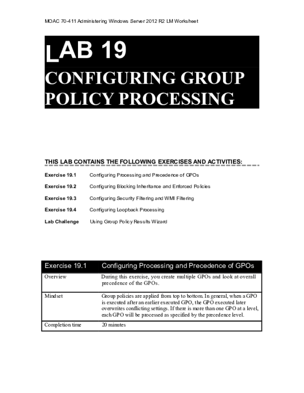 (DOC) Configuring group policy Processing