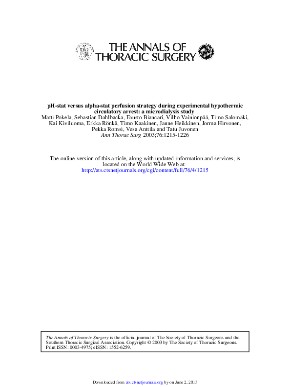 (PDF) Ph-stat versus alpha-stat perfusion strategy during experimental ...