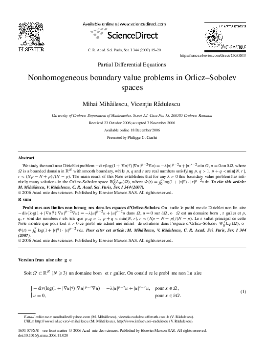 Pdf A Semilinear Non Classical Pseudodifferential Boundary Value