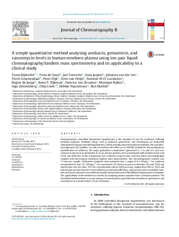 (PDF) A simple quantitative method analysing amikacin, gentamicin, and ...