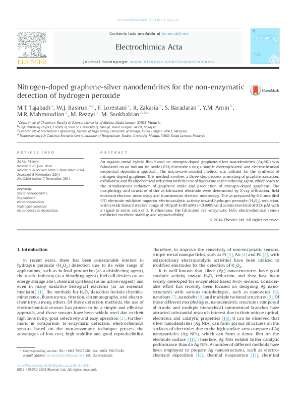 (PDF) Nitrogen-doped graphene-silver nanodendrites for the non ...
