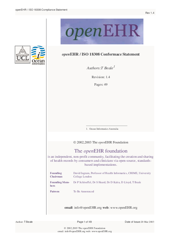 (PDF) The openEHR Foundation