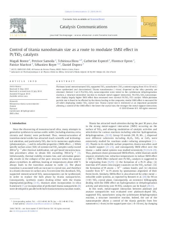 (PDF) Control of titania nanodomain size as a route to modulate SMSI ...
